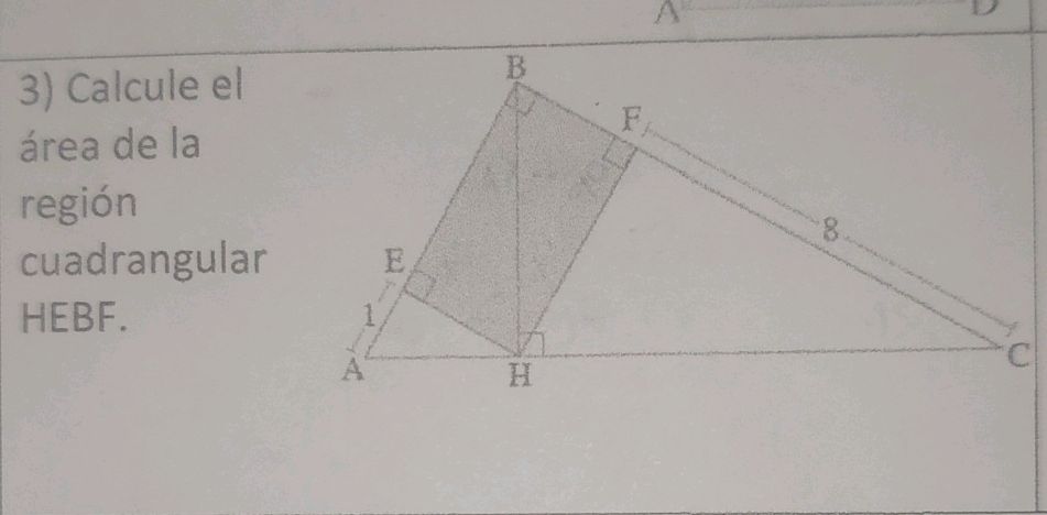3) Calcule el área de la región cuadrangular | StudyX