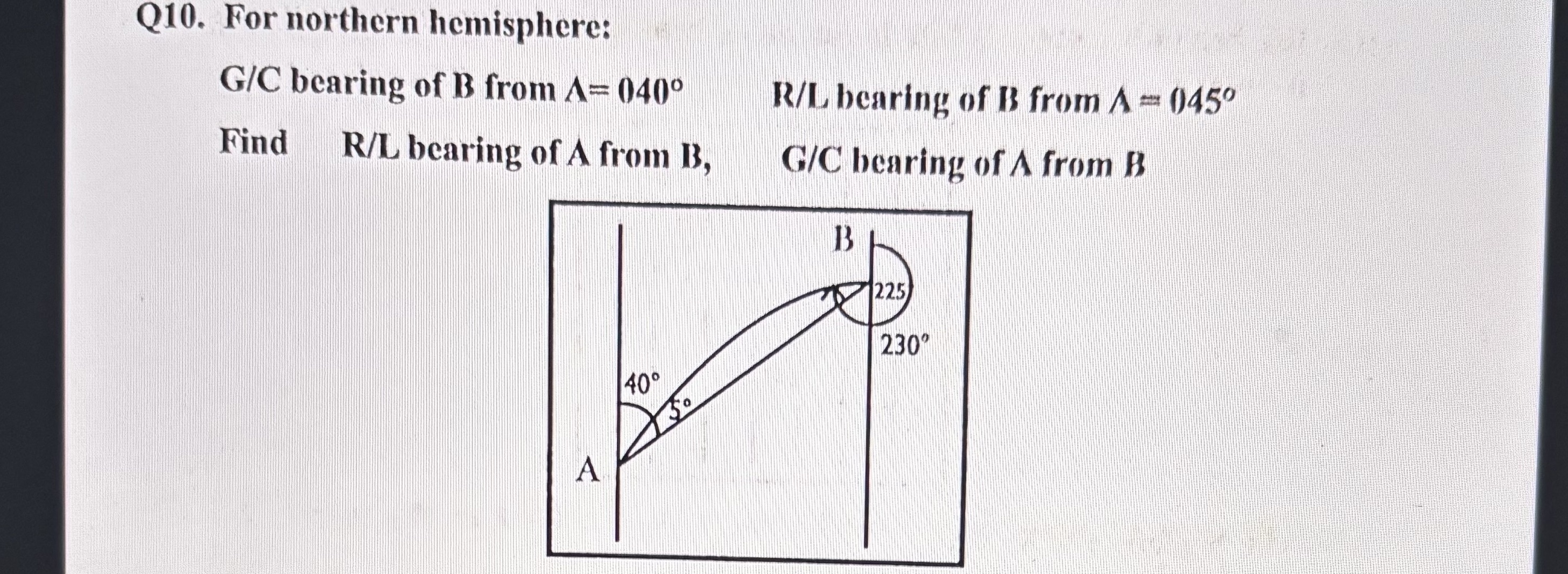 Q10. For northern hemisphere: G/C bearing | StudyX