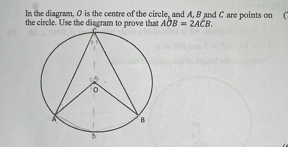 In the diagram, O is the centre of the | StudyX
