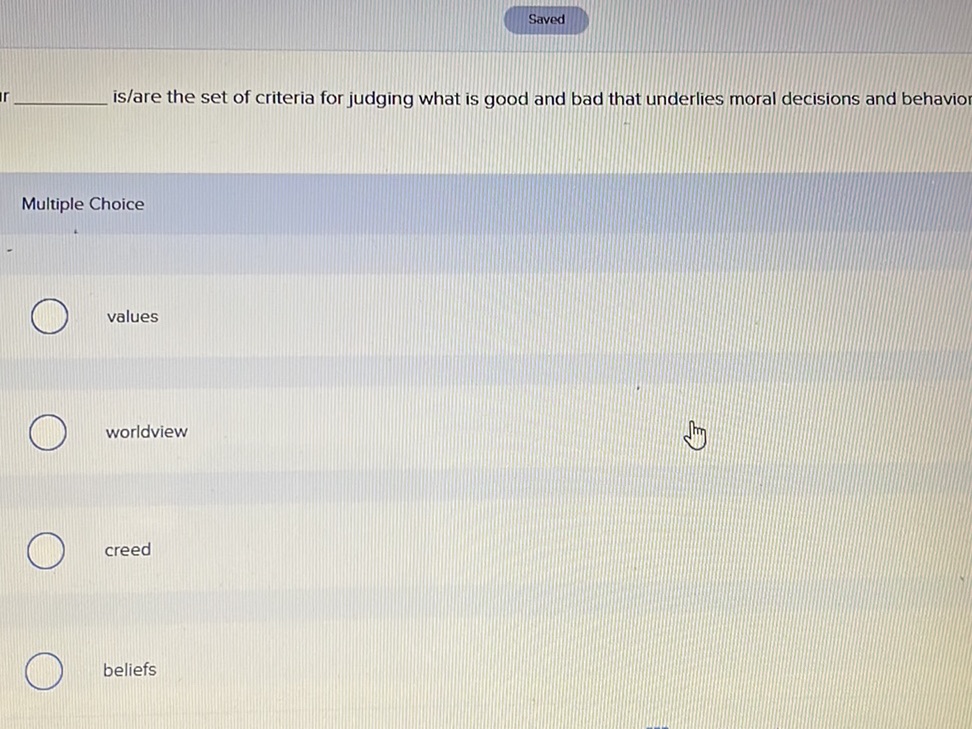 is/are the set of criteria for judging | StudyX