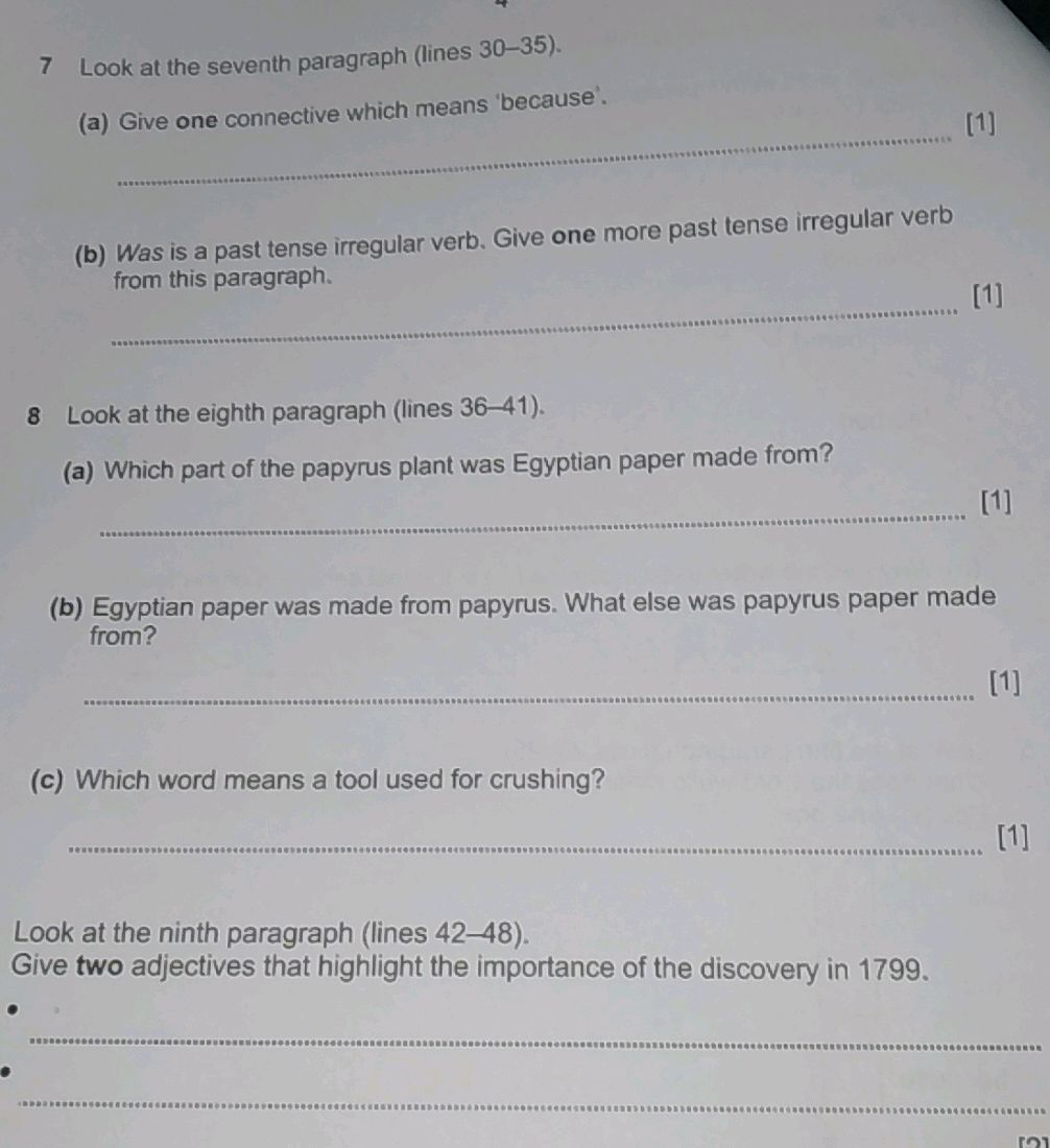 7 Look at the seventh paragraph (lines | StudyX