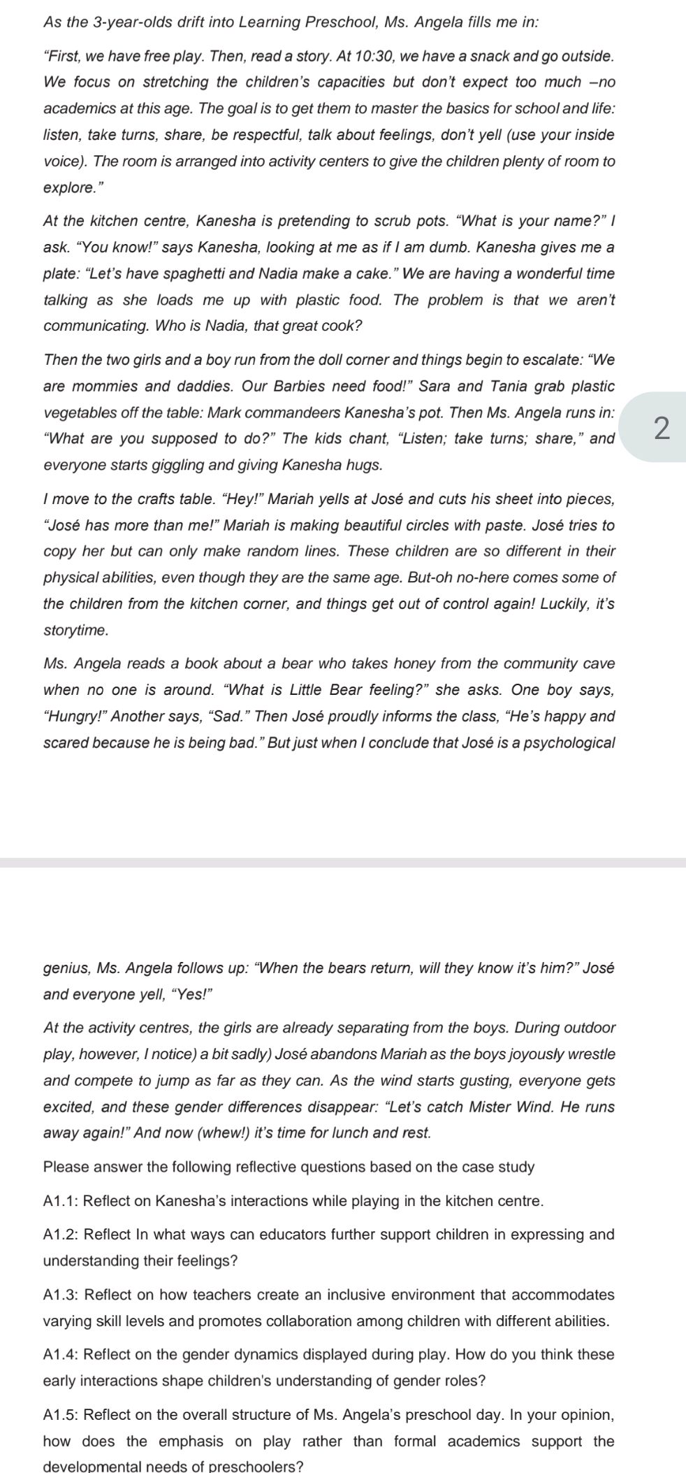 Please answer the following reflective | StudyX