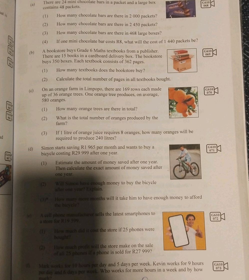 (a) There are 24 mini chocolate bars in a | StudyX
