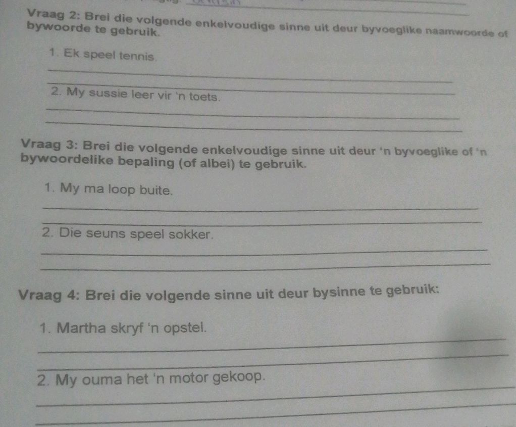 Vraag 2: Brei die volgende enkelvoudige | StudyX