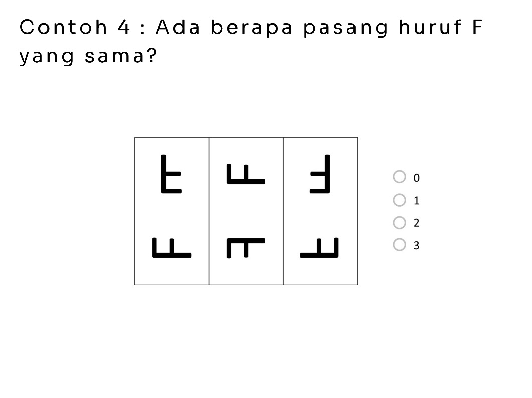 Contoh 4: Ada berapa pasang huruf F yang | StudyX