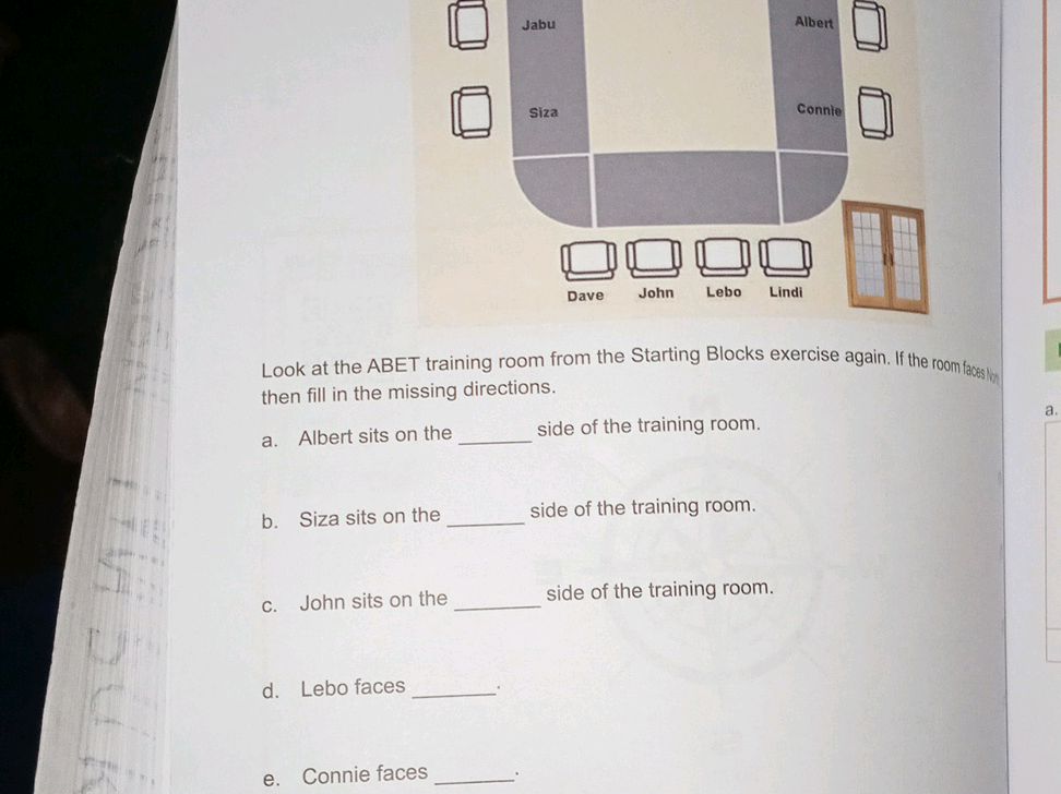 Look at the ABET training room from the | StudyX