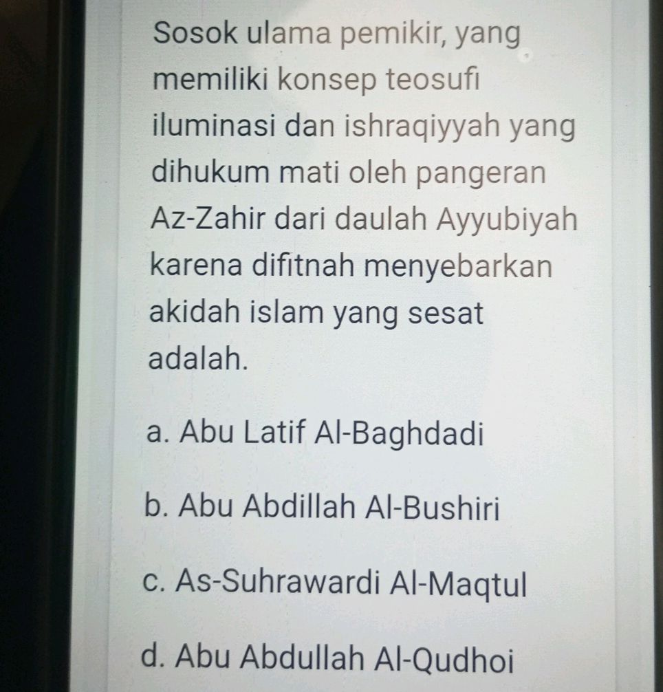 Sosok ulama pemikir, yang memiliki konsep | StudyX