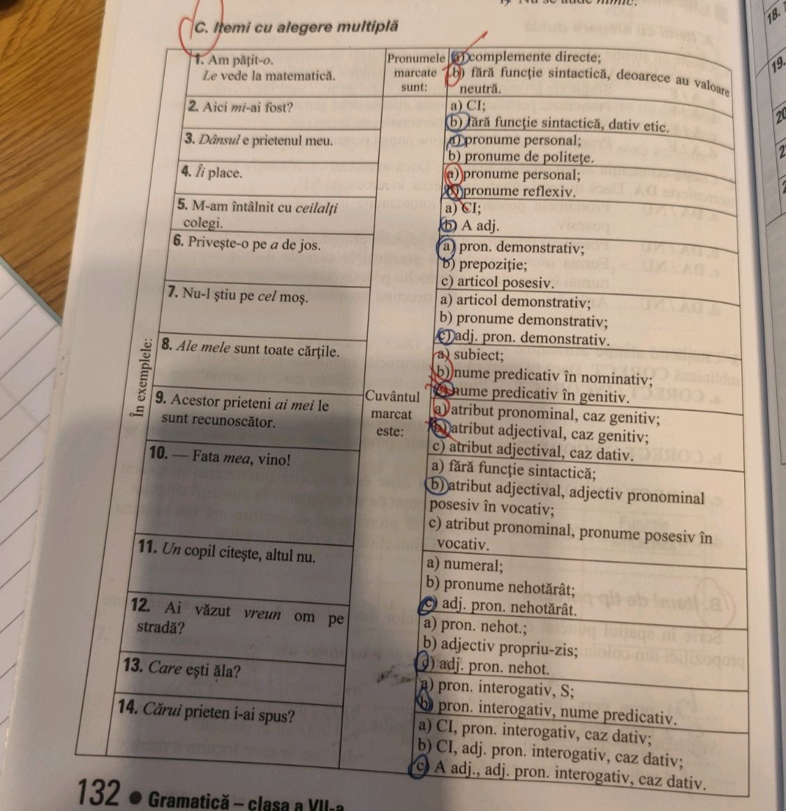 C. Itemi cu alegere multiplă 1. Am păţit-o. | StudyX