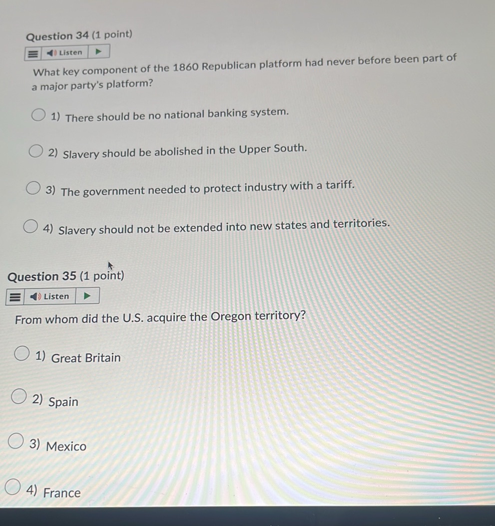Question 34 (1 point) What key component of | StudyX