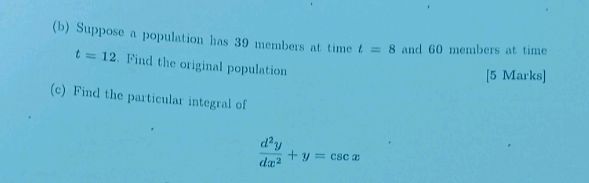 (b) Suppose a population has 39 members at | StudyX