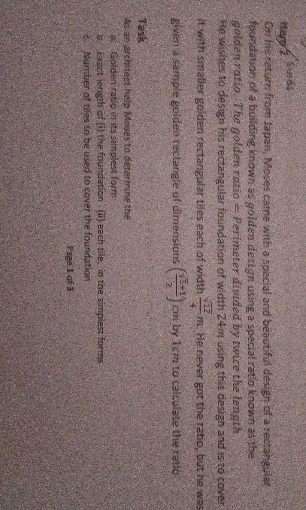 On his return from Japan, Moses came with a | StudyX