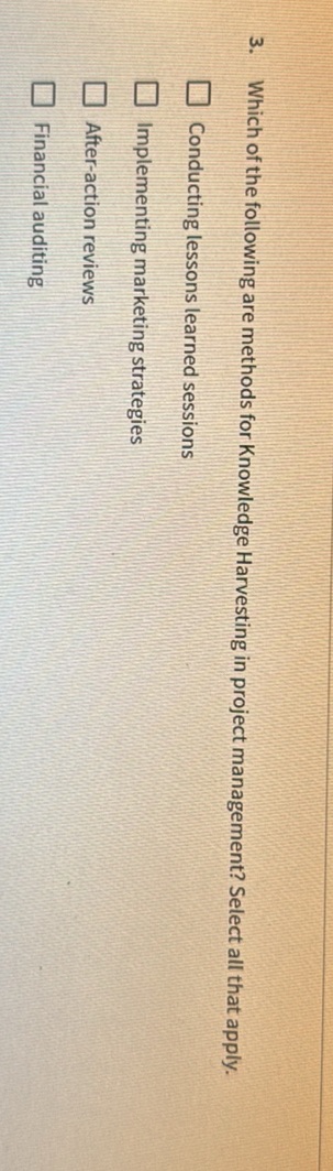 3. Which of the following are methods for | StudyX