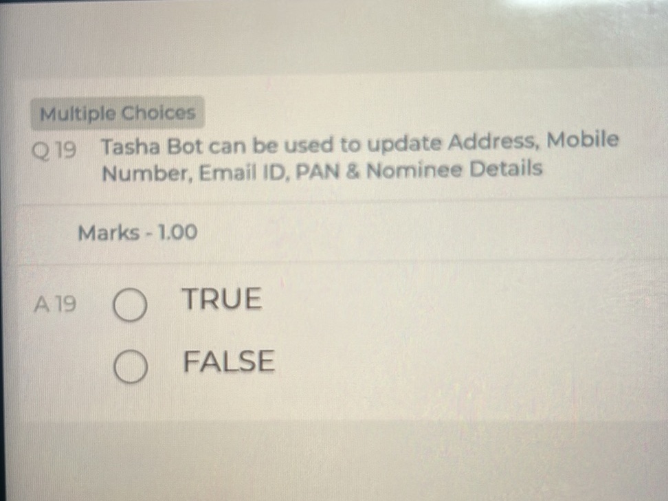 Tasha Bot can be used to update Address, | StudyX