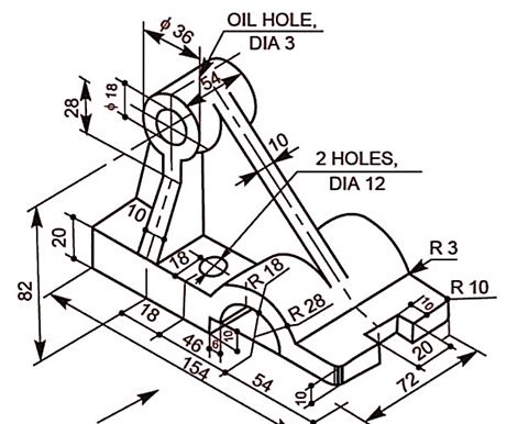 The image shows a 3D engineering drawing | StudyX