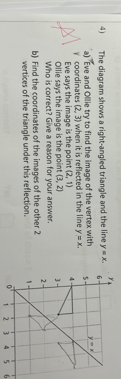 4) The diagram shows a right-angled triangle | StudyX