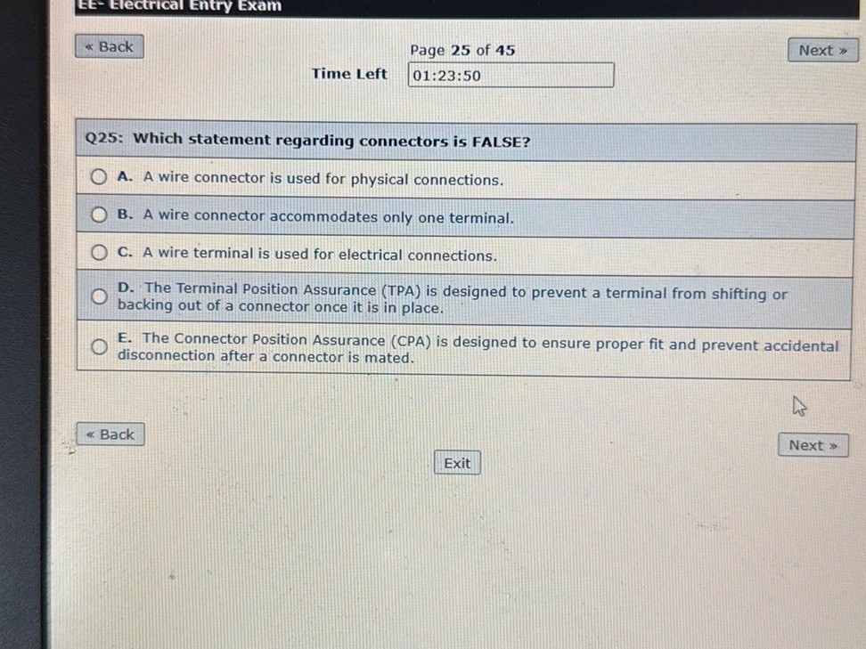 Q25: Which statement regarding connectors is | StudyX