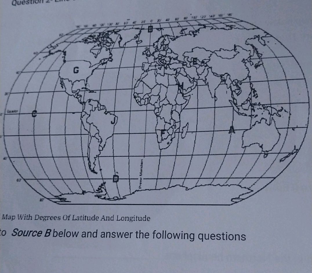 Map With Degrees Of Latitude And Longitude | StudyX