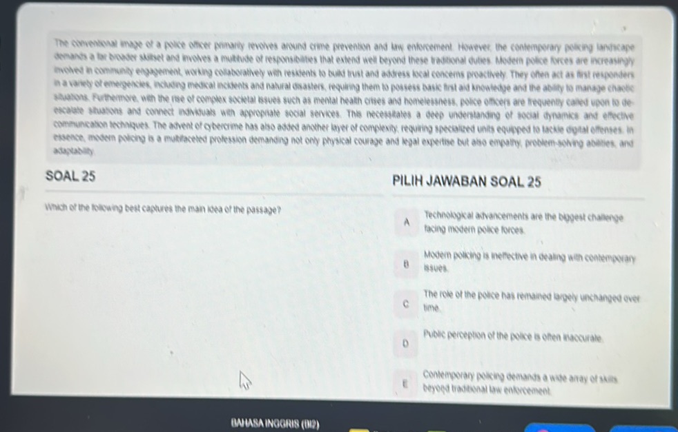 Which of the following best captures the | StudyX