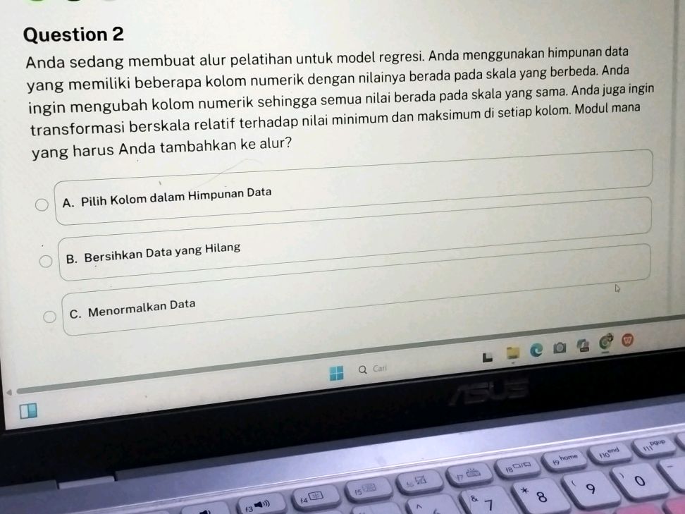 Question 2 Anda sedang membuat alur | StudyX