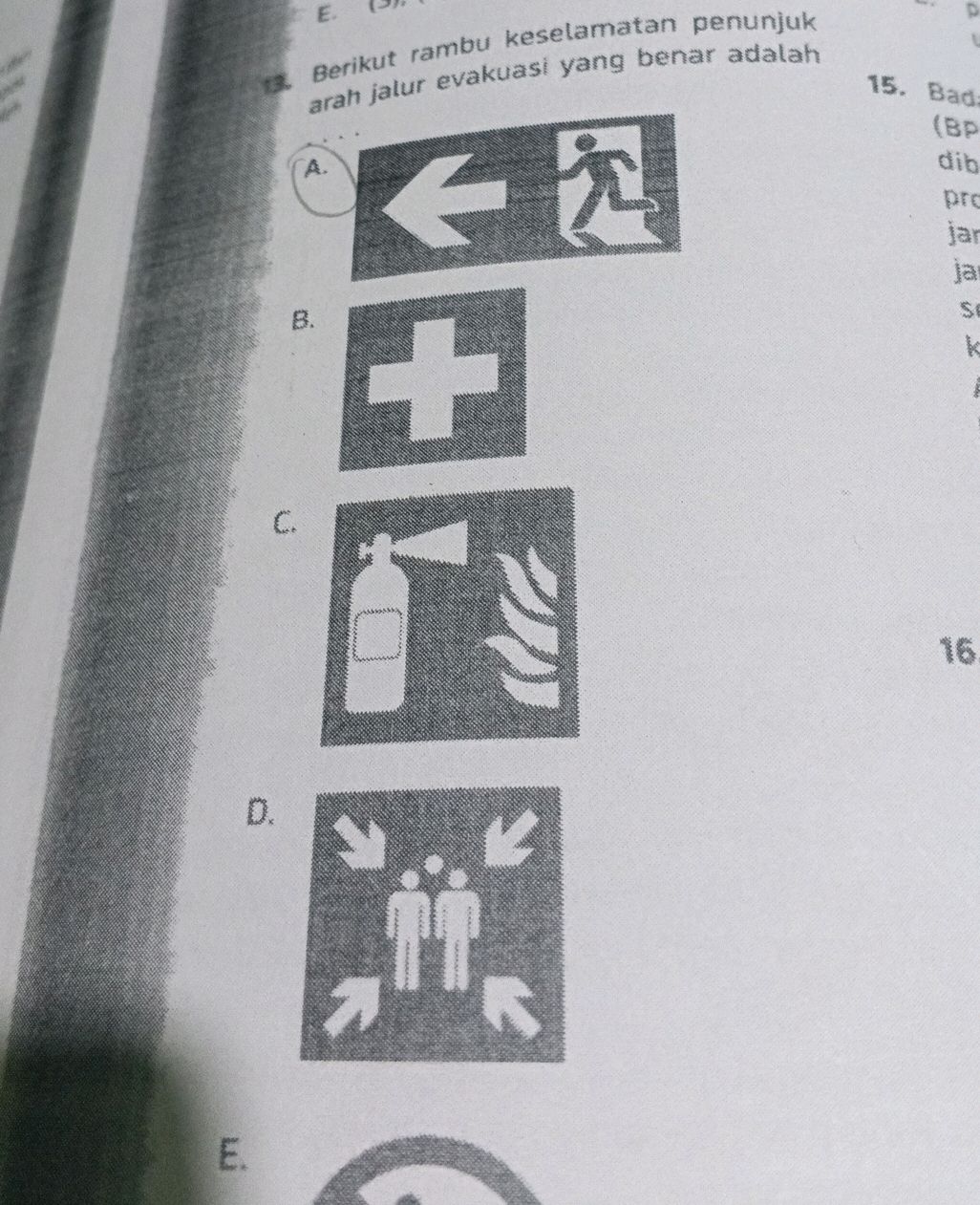 13. Berikut rambu keselamatan penunjuk arah | StudyX