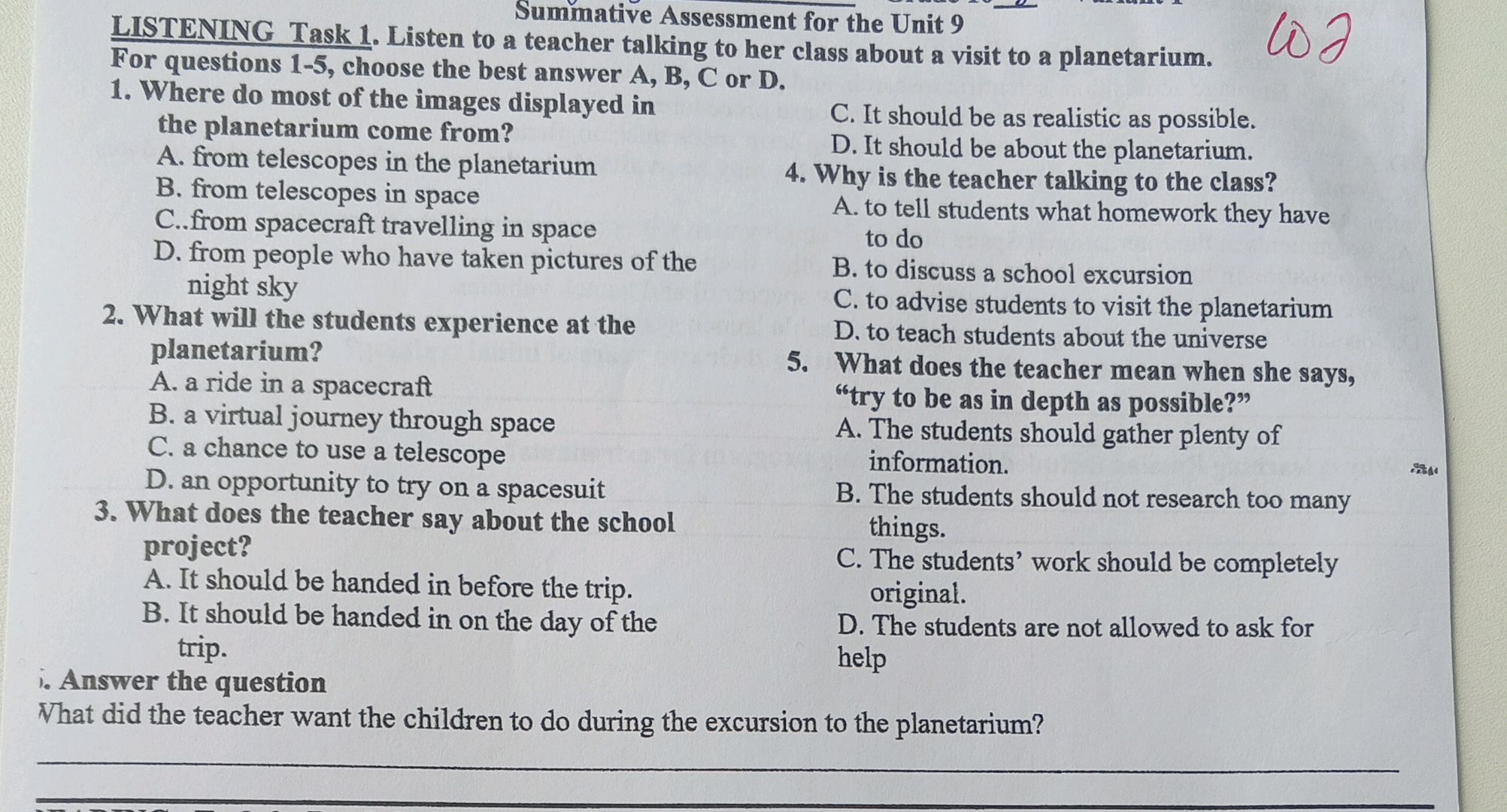 LISTENING Task 1. Listen to a teacher | StudyX