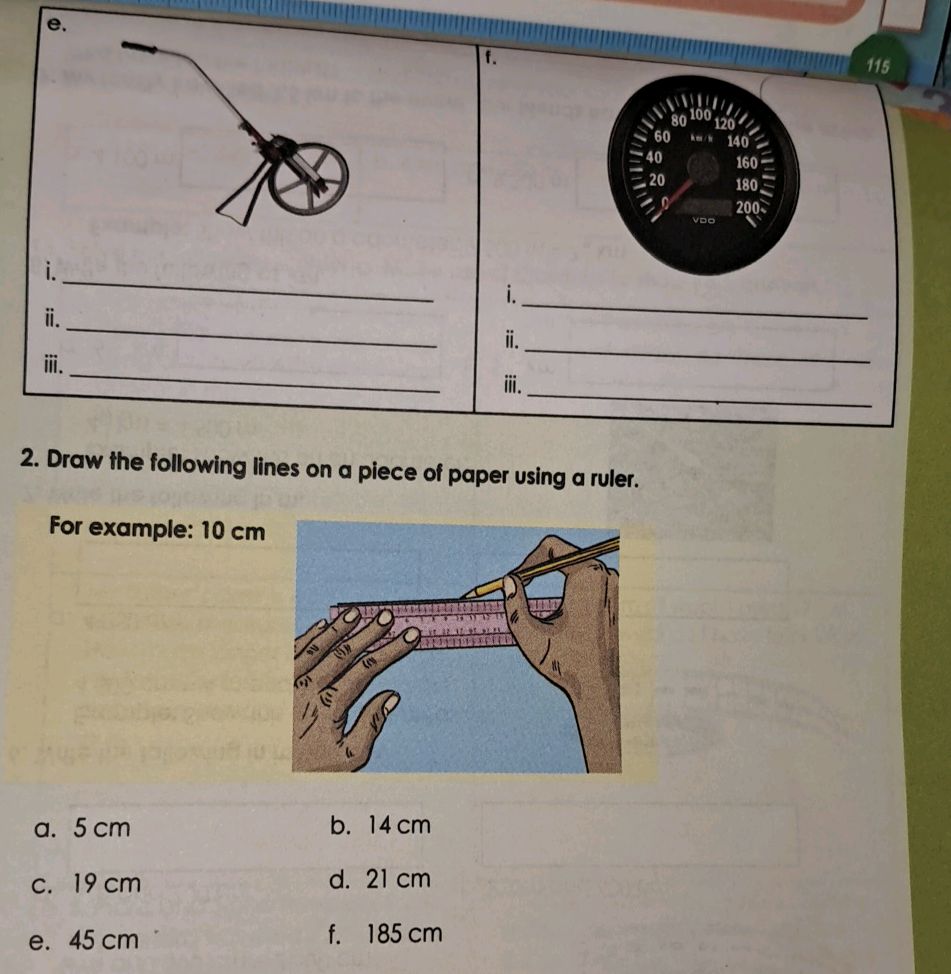 2. Draw the following lines on a piece of | StudyX