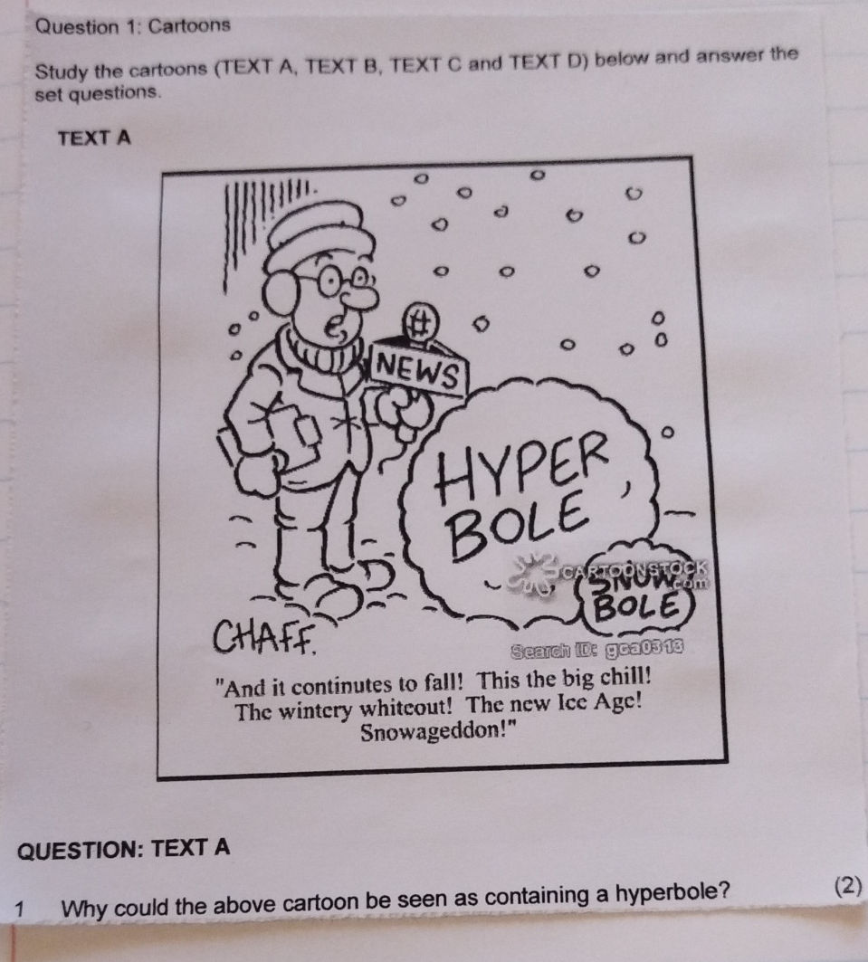 Question 1: Cartoons Study the cartoons | StudyX