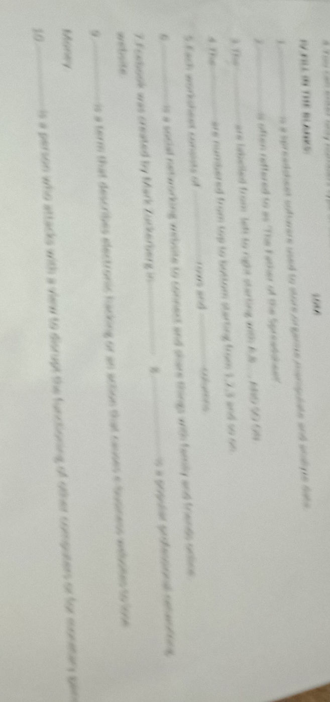 FILL IN THE BLANKS 1. is often referred to | StudyX