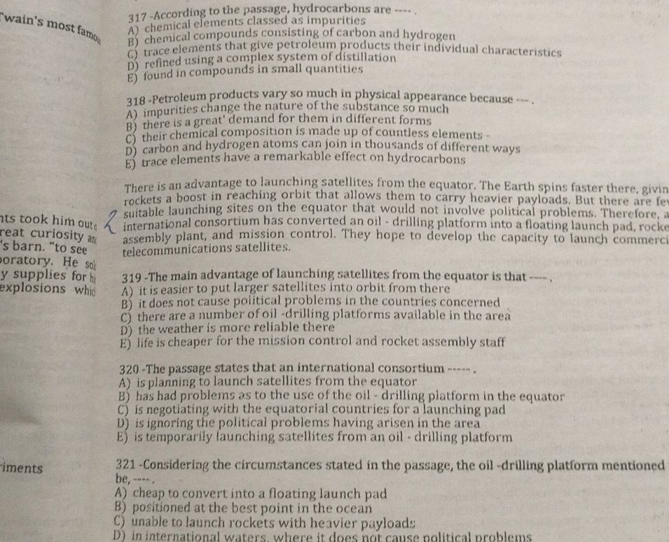 317-According to the passage, hydrocarbons | StudyX