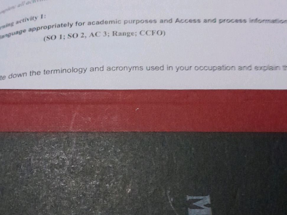 Write down the terminology and acronyms used | StudyX