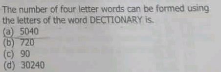 The number of four letter words can be | StudyX