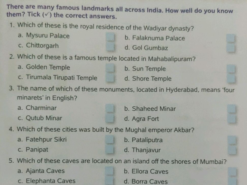 There are many famous landmarks all across | StudyX