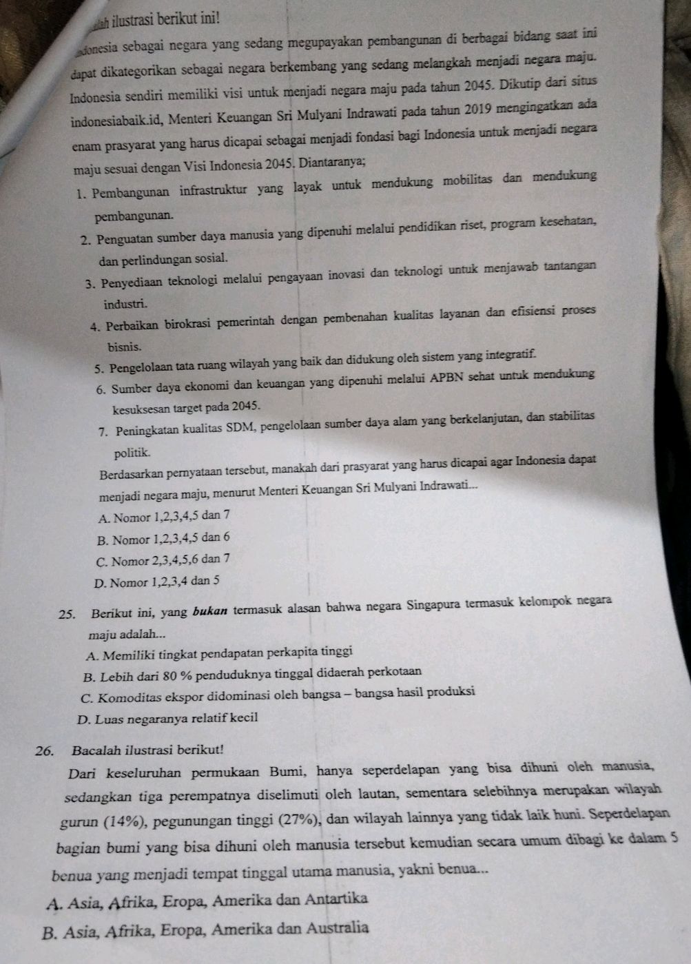 Berdasarkan pernyataan tersebut, manakah | StudyX