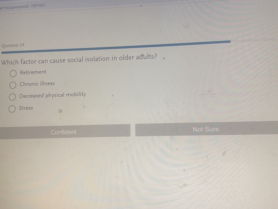 Question 24 Which factor can cause social | StudyX