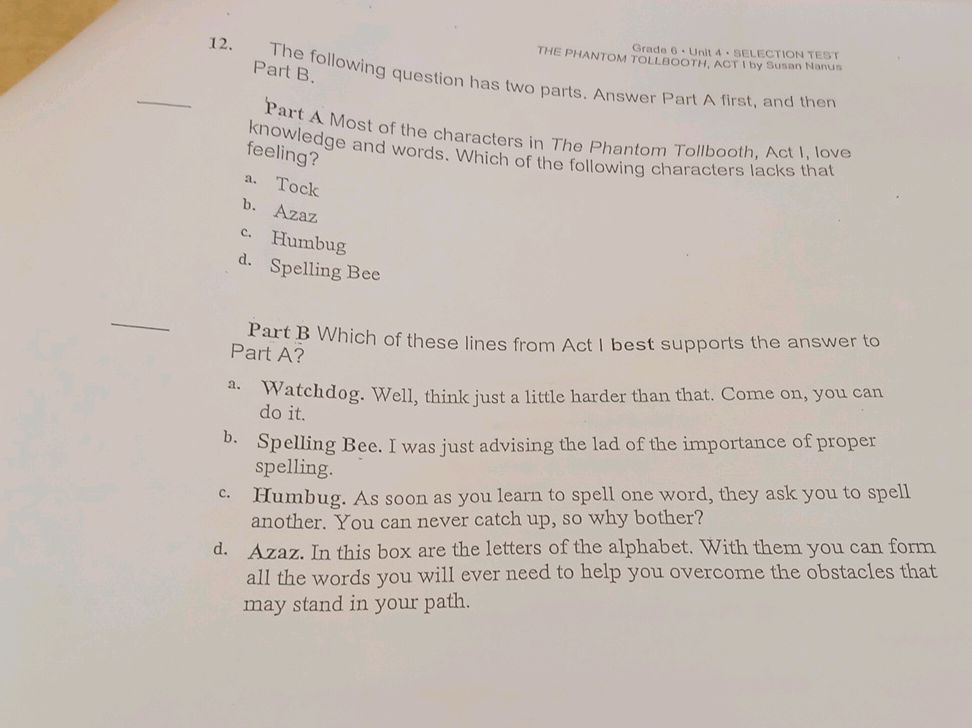 The following question has two parts. Answer