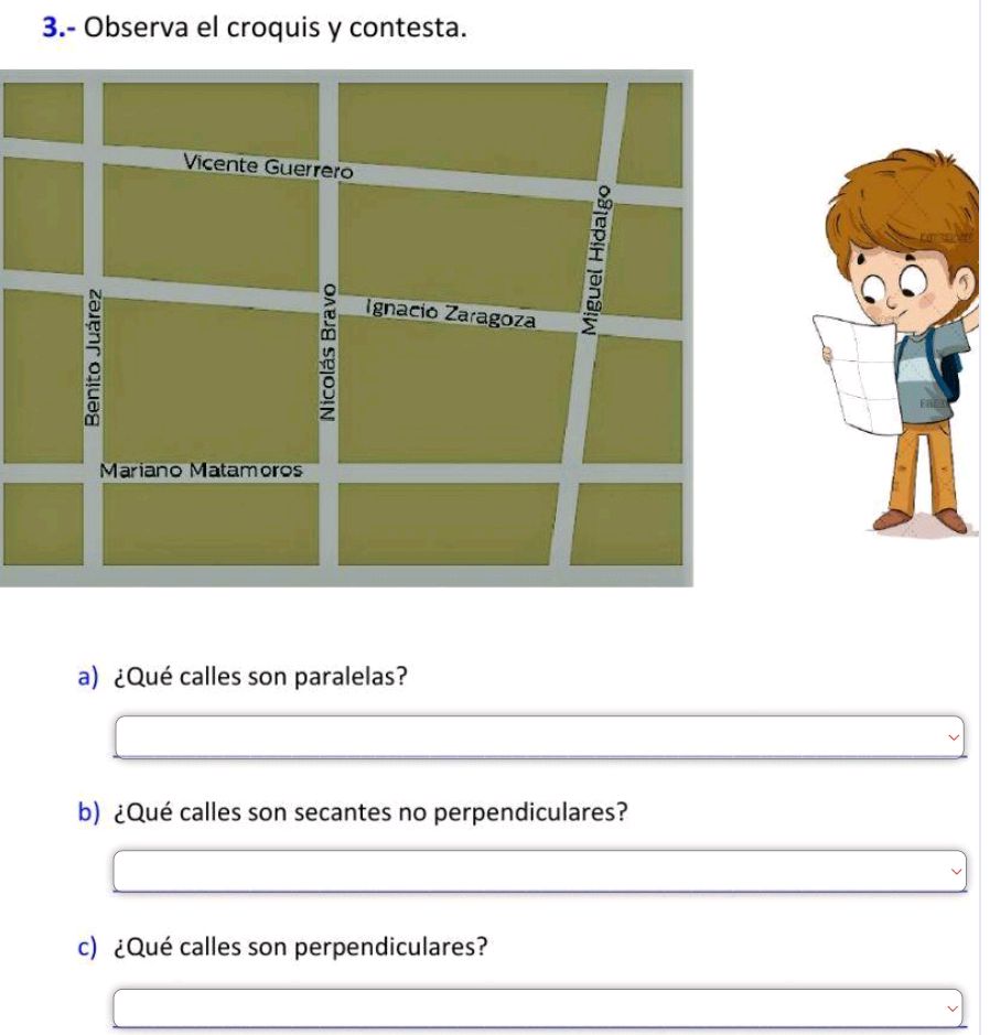 3.- Observa el croquis y contesta. a) ¿Qué | StudyX