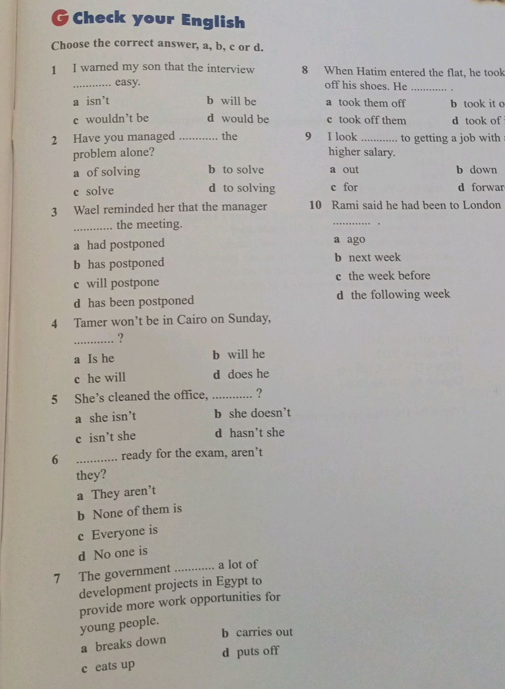 Choose the correct answer, a, b, c or d. 1 | StudyX