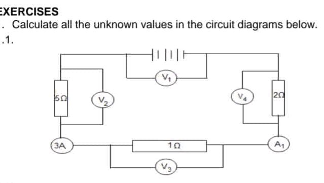 Calculate all the unknown values in the | StudyX