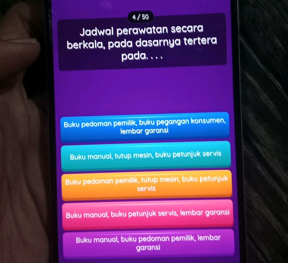 Jadwal perawatan secara berkala, pada | StudyX