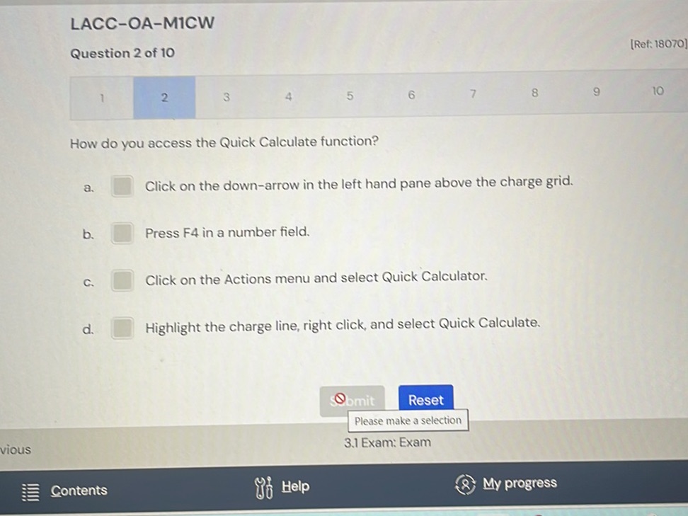 How do you access the Quick Calculate | StudyX