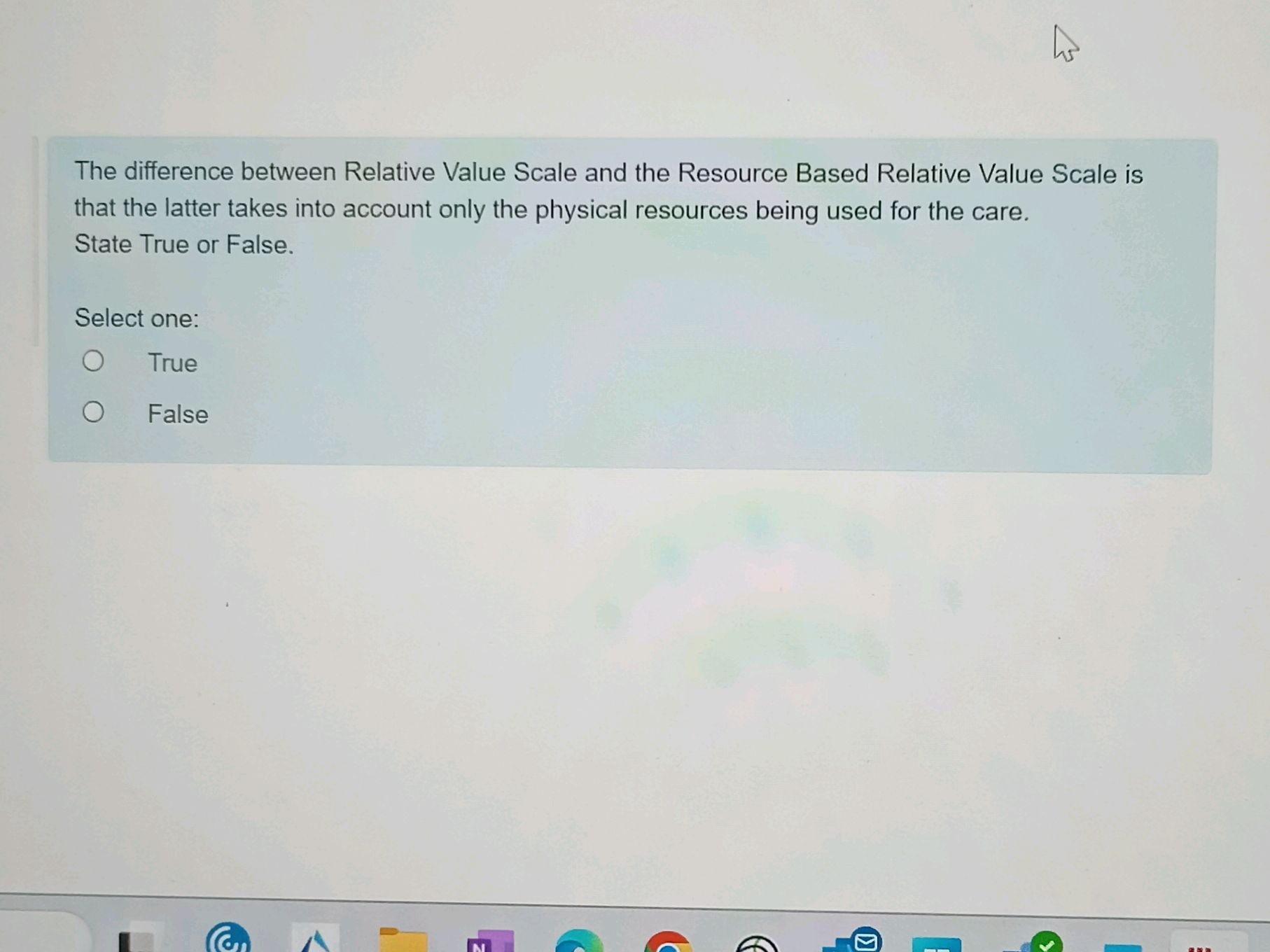The difference between Relative Value Scale | StudyX