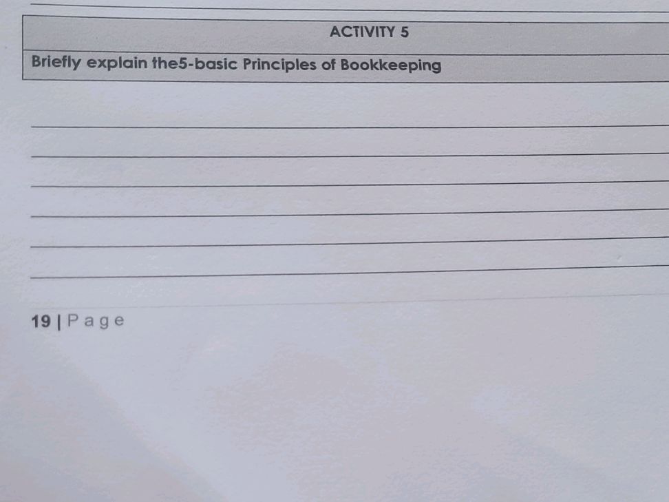 Briefly explain the 5 basic Principles of | StudyX