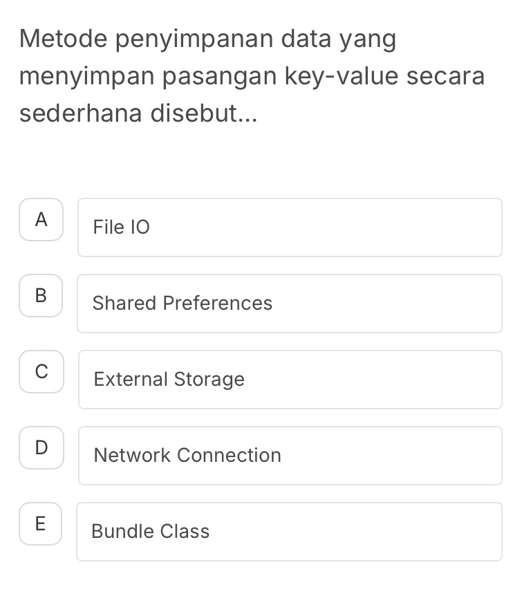 Metode penyimpanan data yang menyimpan | StudyX