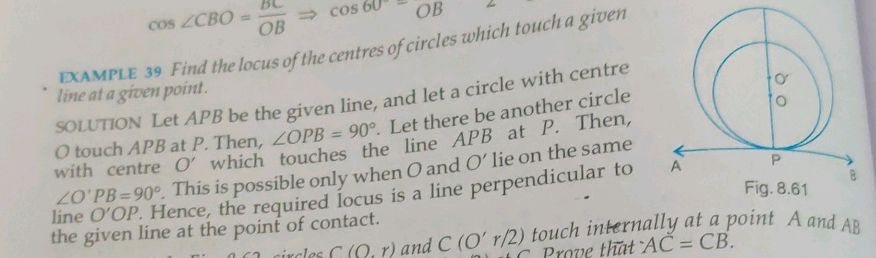 EXAMPLE 39 Find the locus of the centres of | StudyX