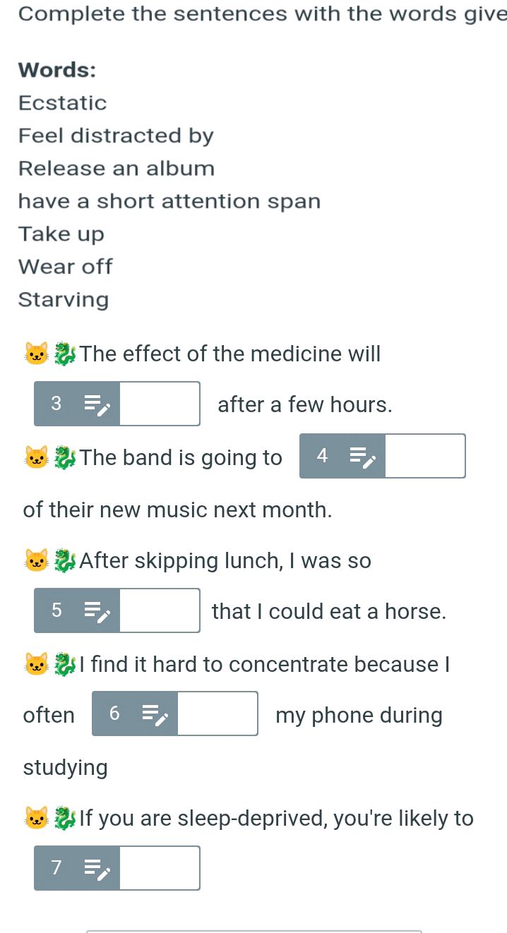 Complete the sentences with the words give | StudyX