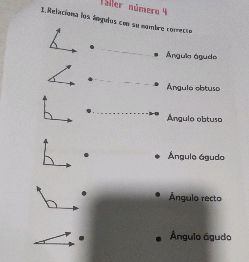 1. Relaciona los ángulos con su nombre | StudyX