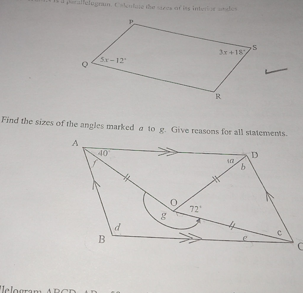 Calculate the sizes of its interior angles. | StudyX