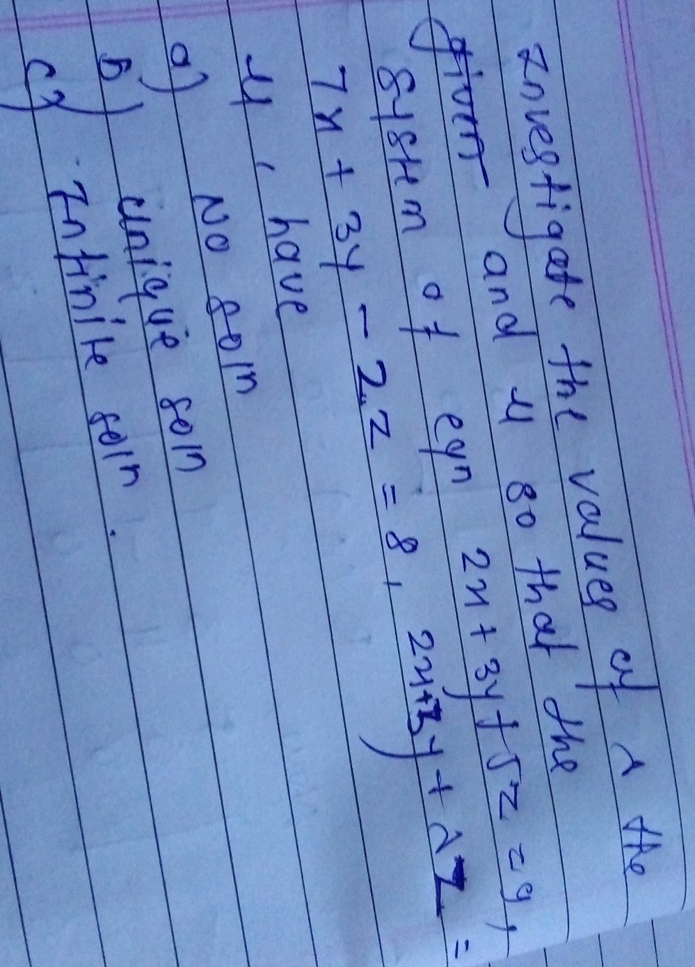 Investigate the values of $ $ and $ $ so | StudyX