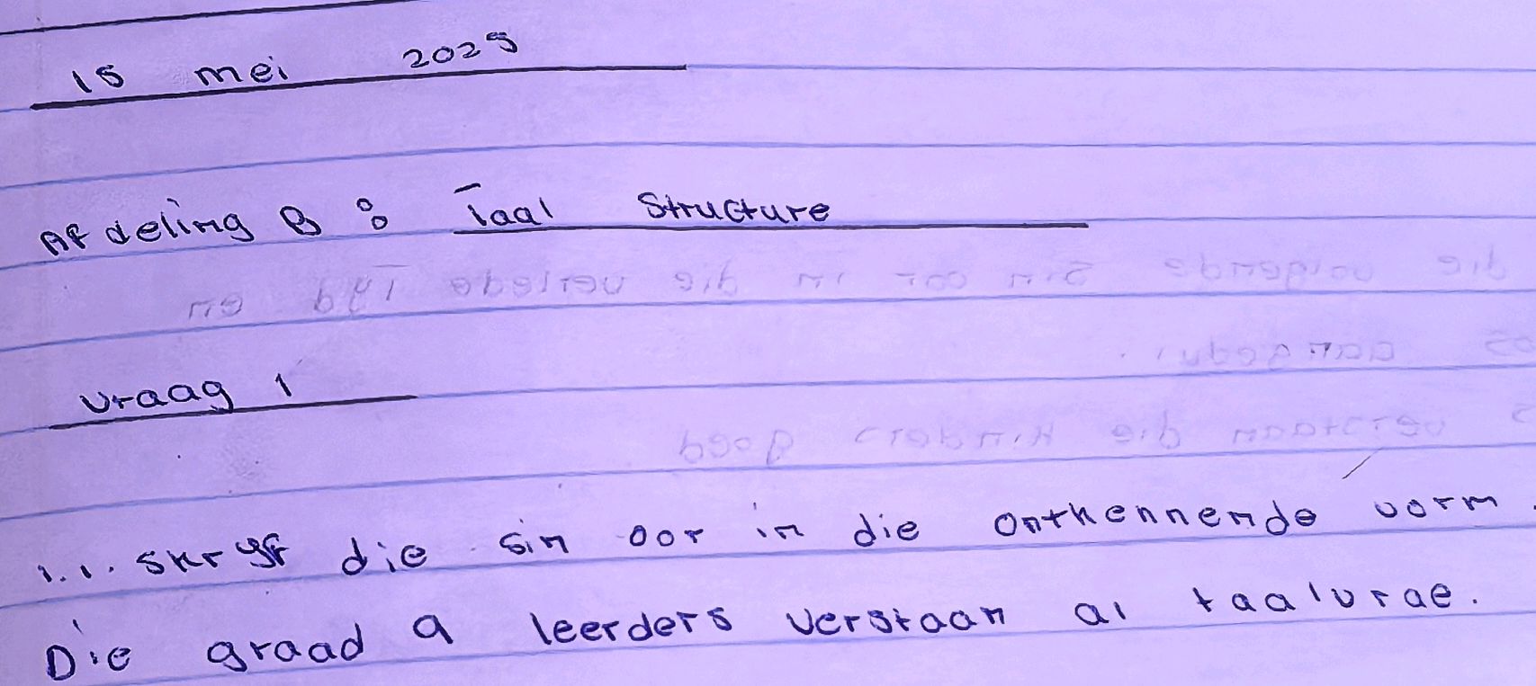 1.1. Skryf die sin oor in die Ontkennende | StudyX