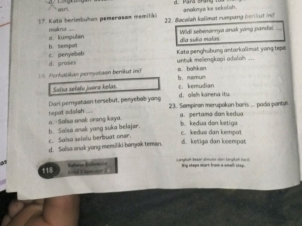17. Kata berimbuhan pemerasan memiliki makna | StudyX